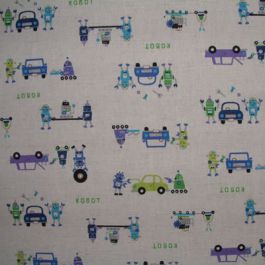 Japanese Linen Robot Fabric